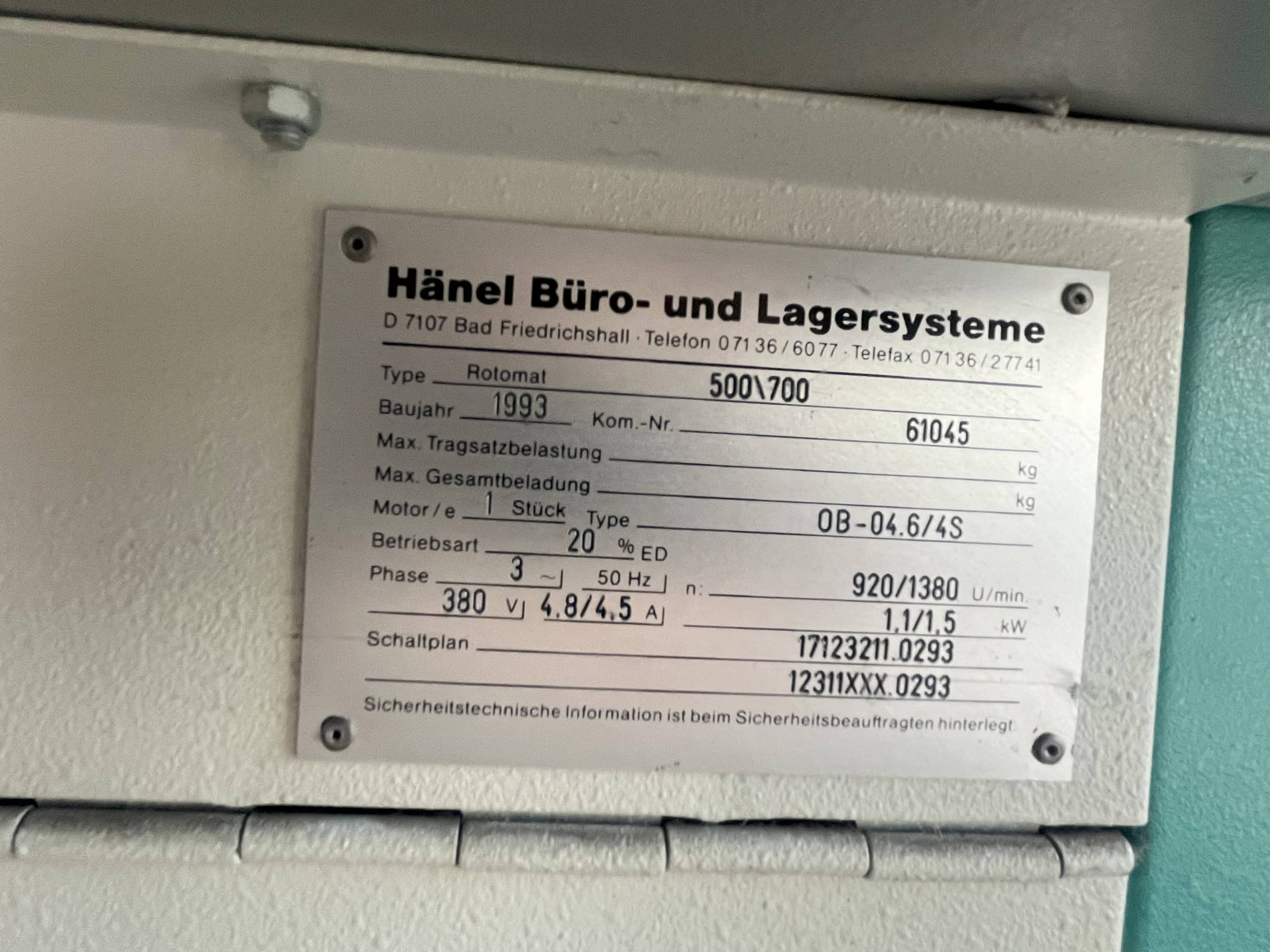 Hänel Rotomat_500/700_2980x2695_Pos. 240 Paternoster – Lagersysteme ...